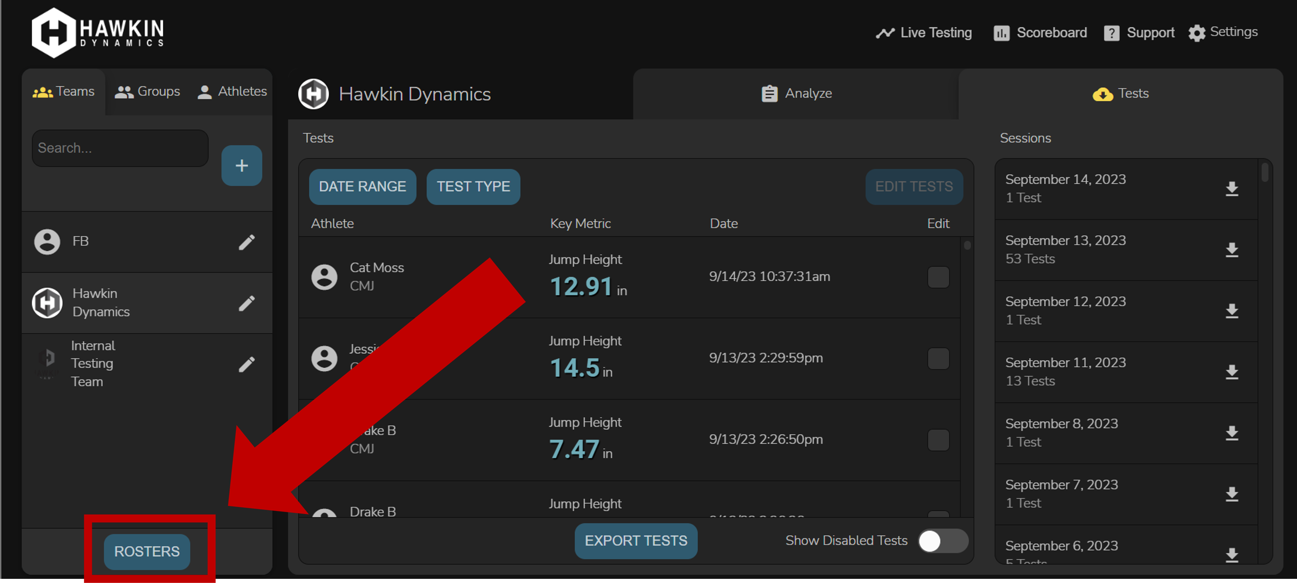 How to Export Rosters
